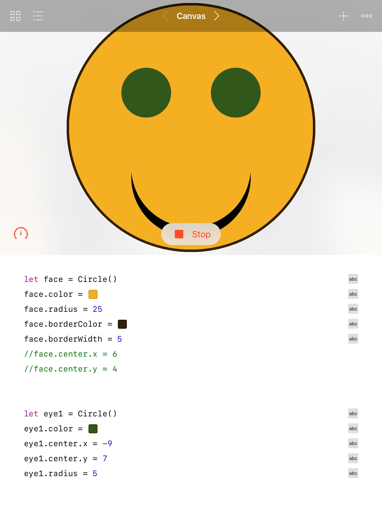Using Swift Playgrounds Shapes To Draw Faces Building Rainbows